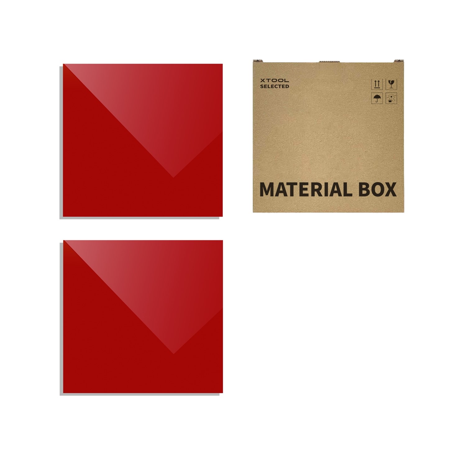 xTool 3mm Red Acrylic 30x30cm - 2pcs