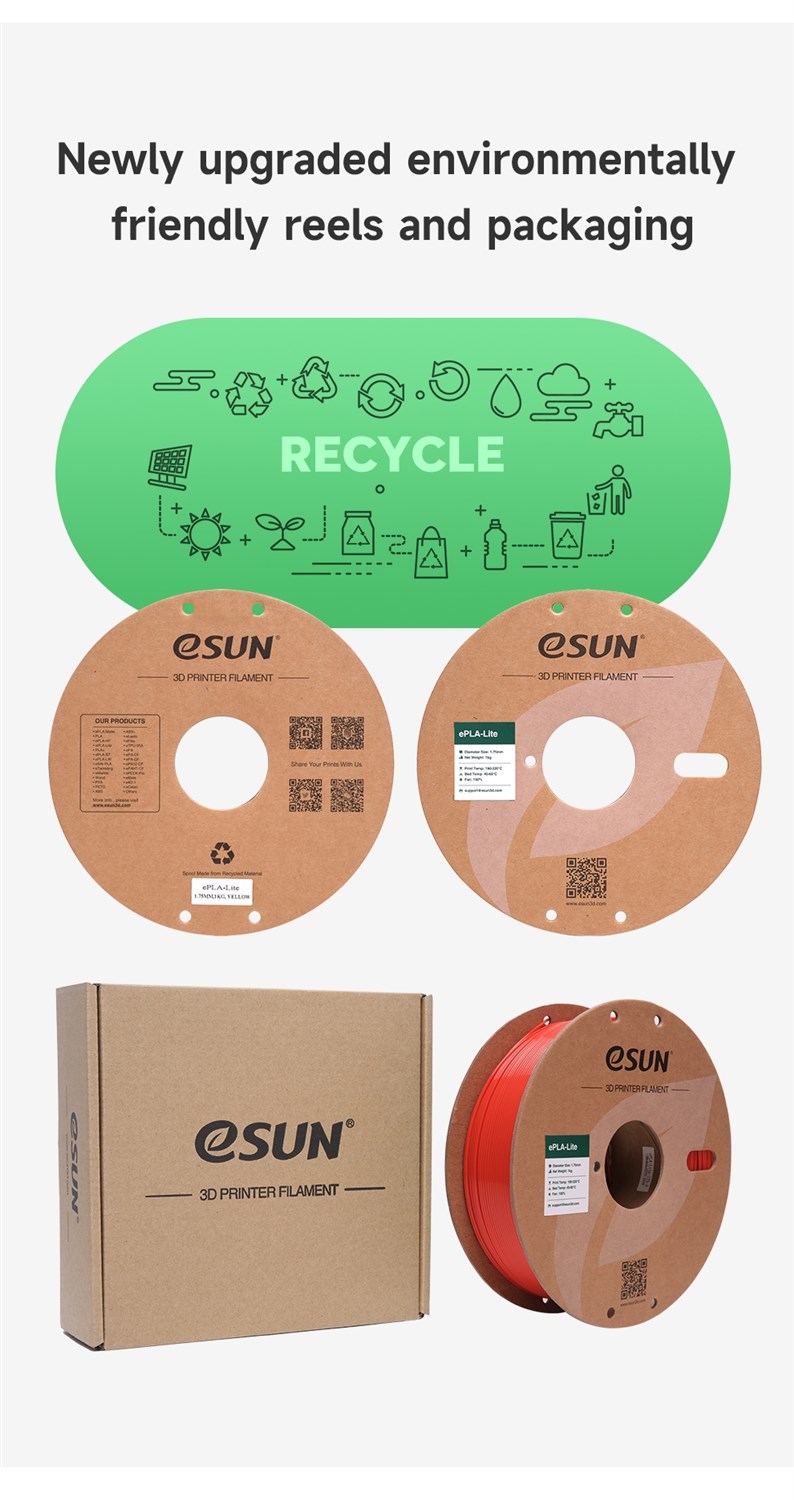 eSUN PLA Lite 1.75mm - 1kg - Fire Engine Red